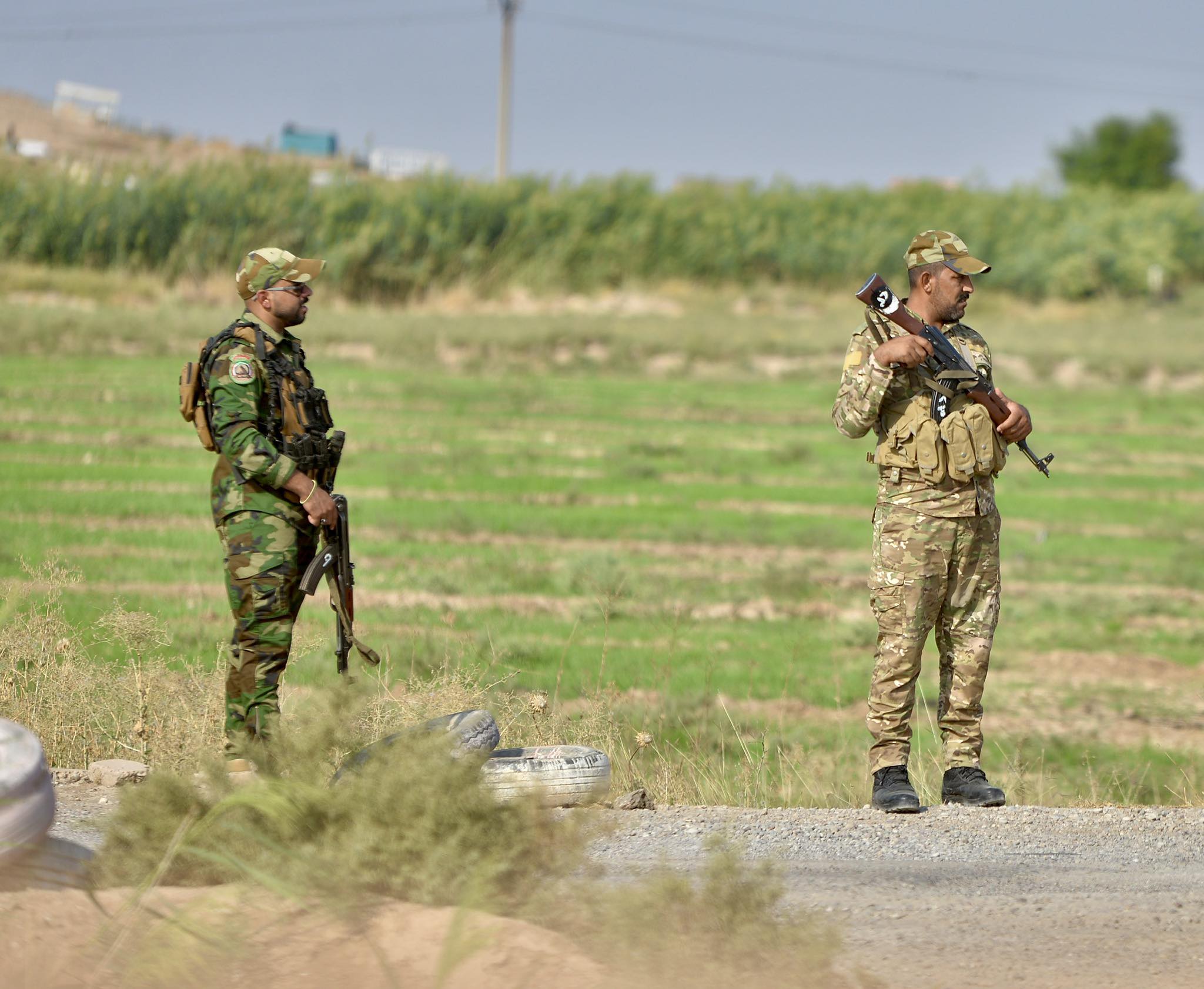 بالصور… اللواء 28 بالحشد ينتشر في أطراف قضاء خانقين لتأمينه من اي خرق